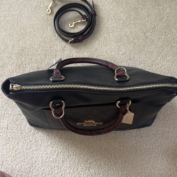 Coach | Bags | Coach Emma Large Satchel In Signature Canvas Colorblock ...